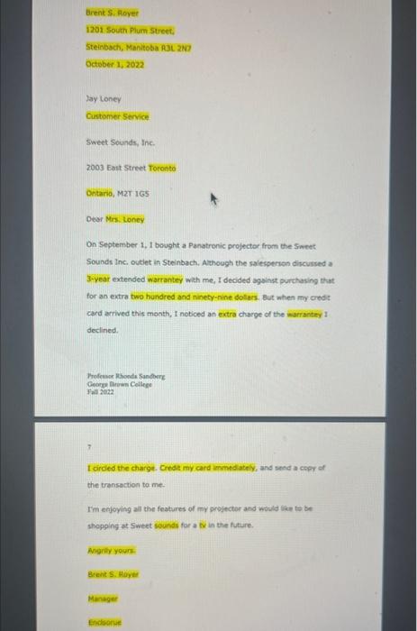 C. Proofreading: - Correct a minimum of ten errors in | Chegg.com