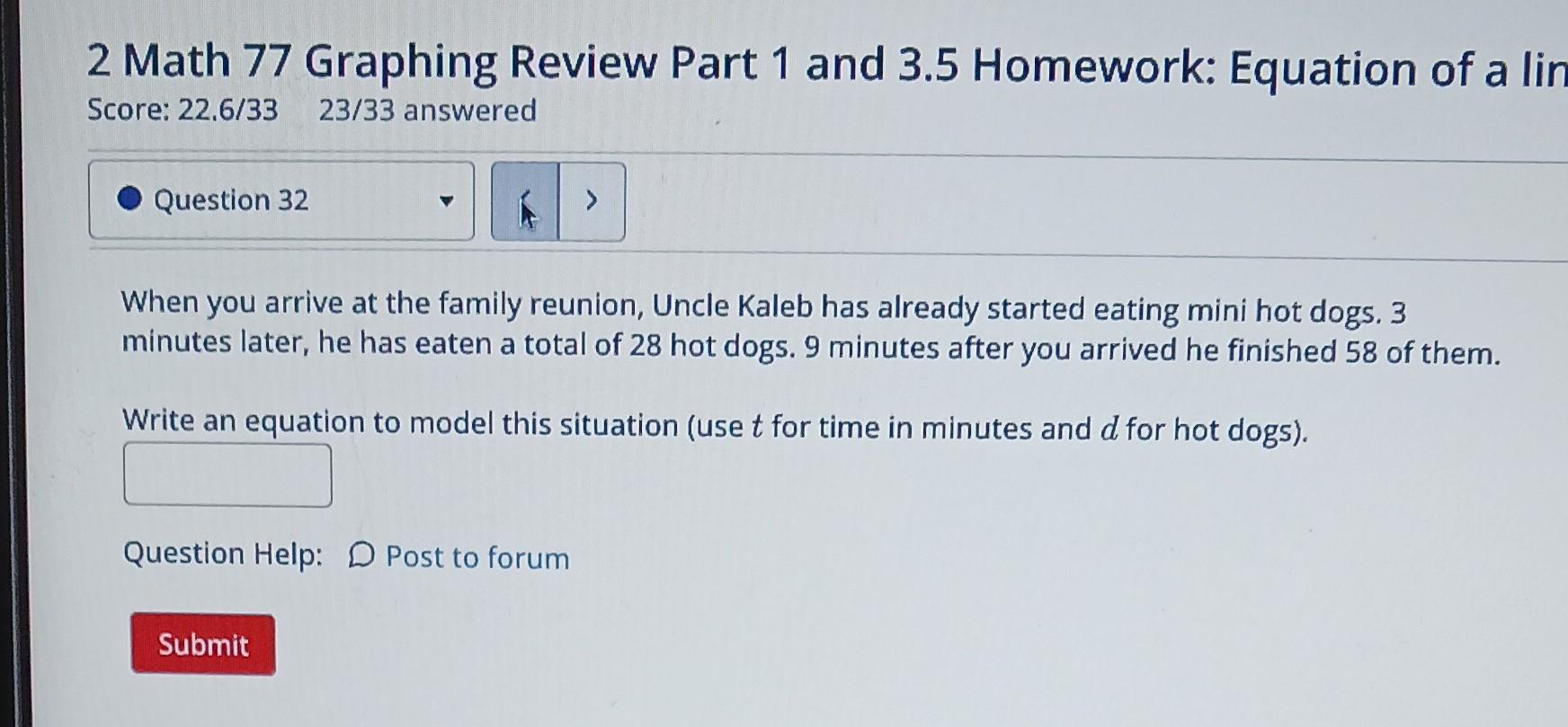 Solved 2 Math 77 Graphing Review Part 1 and 3.5 Homework: | Chegg.com