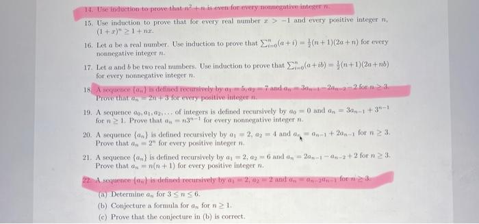 Solved 15. Use induction to prove that for every real number | Chegg.com