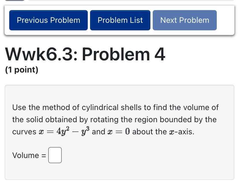 Solved Wwk6.3: Problem 4(1 ﻿point)Use the method of | Chegg.com