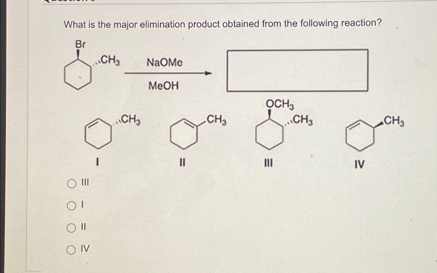 Solved What is the major elimination product obtained from | Chegg.com