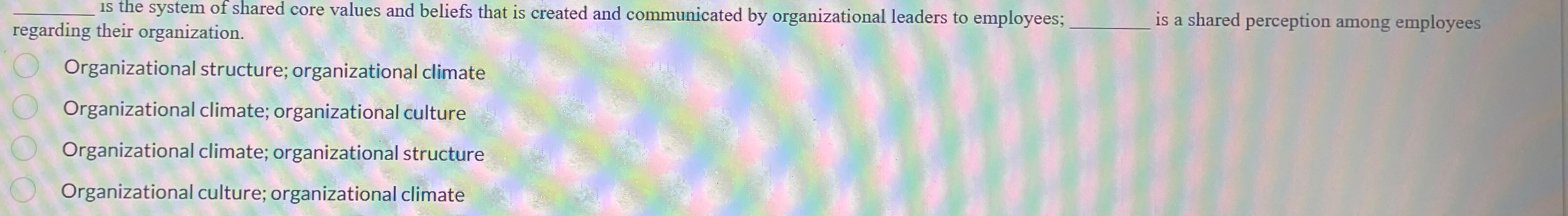 Solved q, ﻿is the system of shared core values and beliefs | Chegg.com