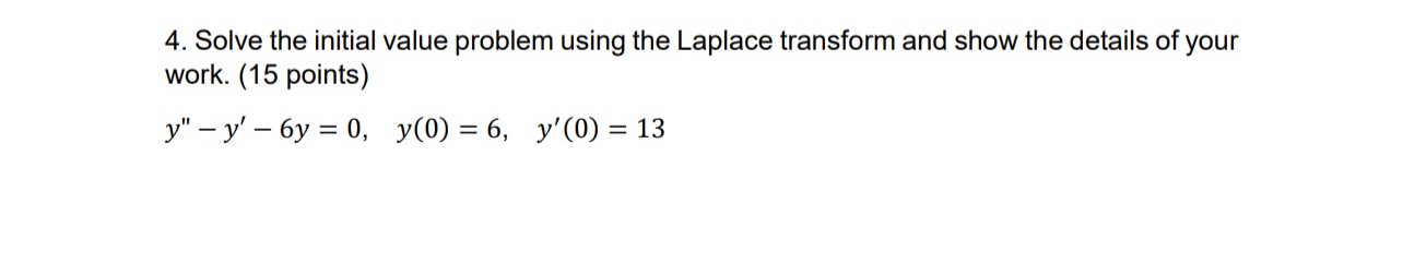 Solved Solve the initial value problem using the Laplace | Chegg.com