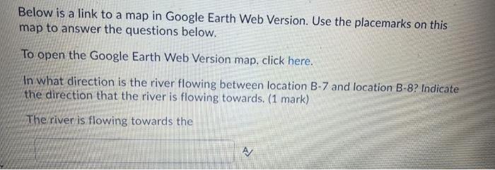 Solved Below is a link to a map in Google Earth Web Version. | Chegg.com