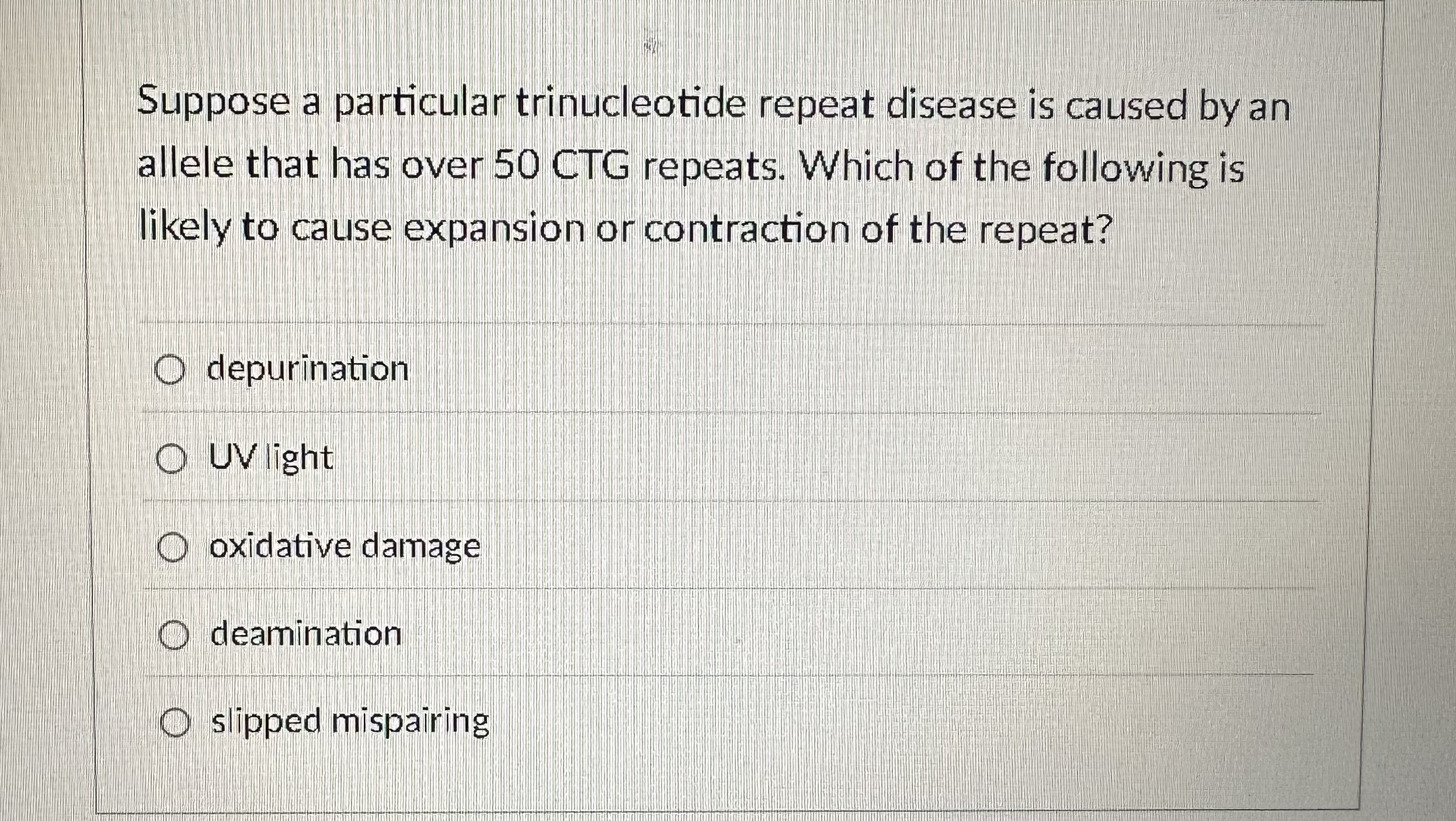 Solved Suppose A Particular Trinucleotide Repeat Disease Is