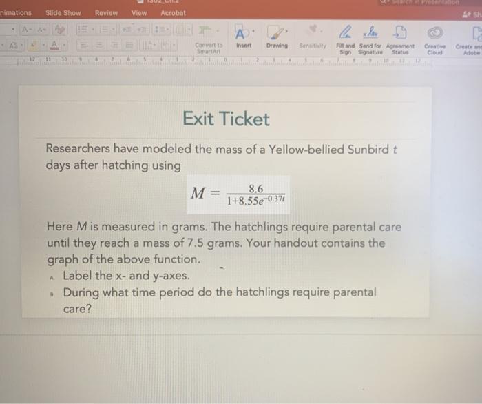 Solved nimations Slide Show Review View Acrobat A- A A | Chegg.com