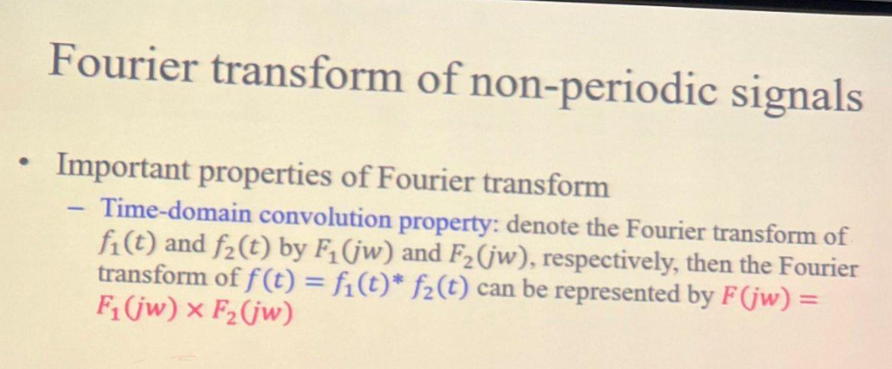 Solved transtorm of non-periodic signals Important | Chegg.com