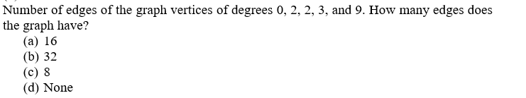 Solved Number of edges of the graph vertices of degrees | Chegg.com