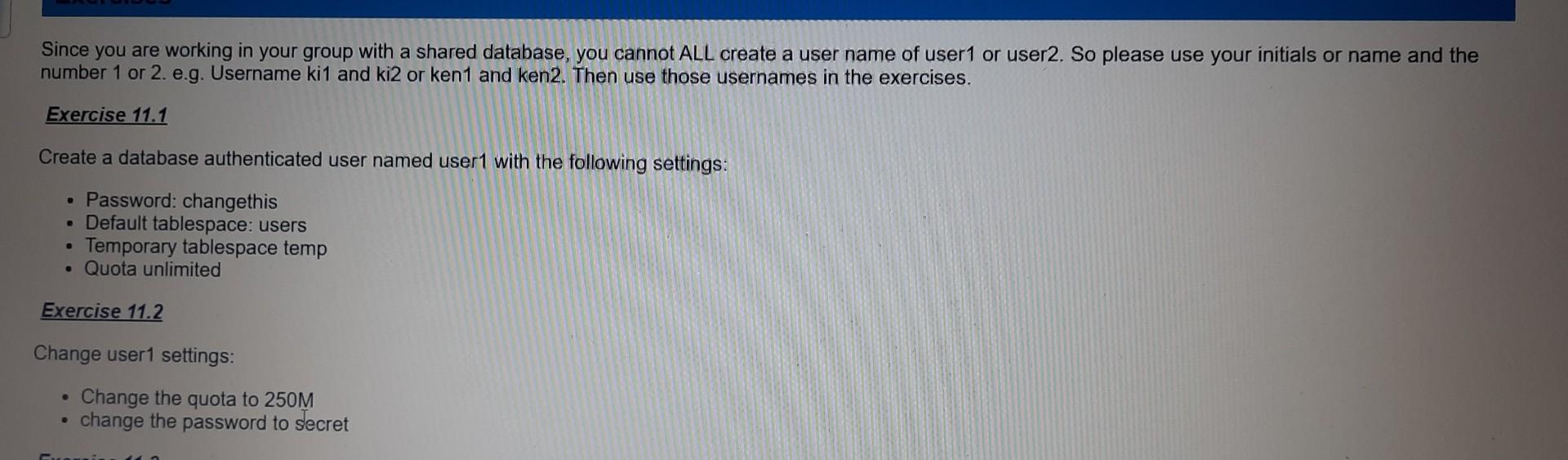 Solved Since you are working in your group with a shared | Chegg.com