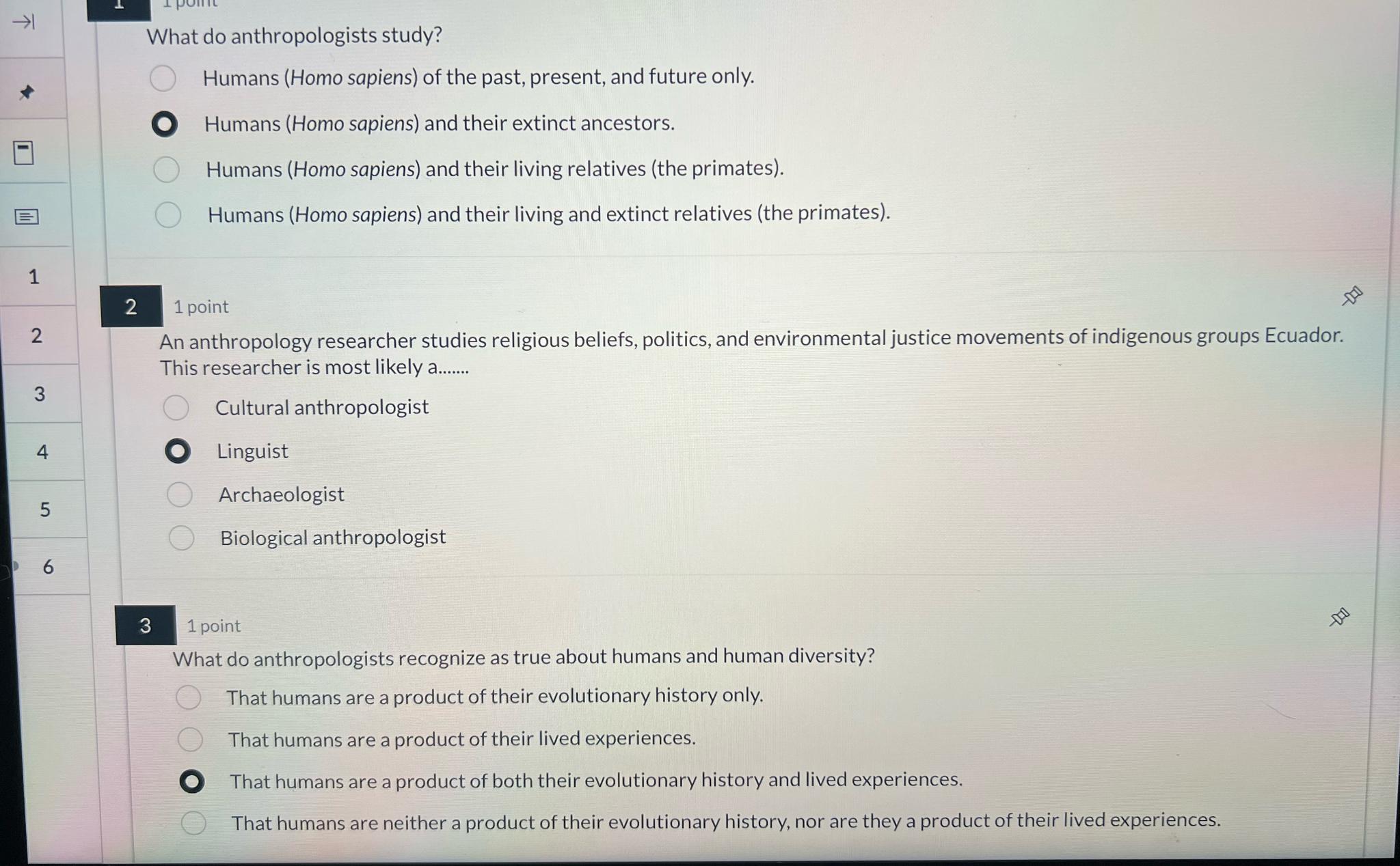 Solved What do anthropologists study?Humans (Homo sapiens) | Chegg.com