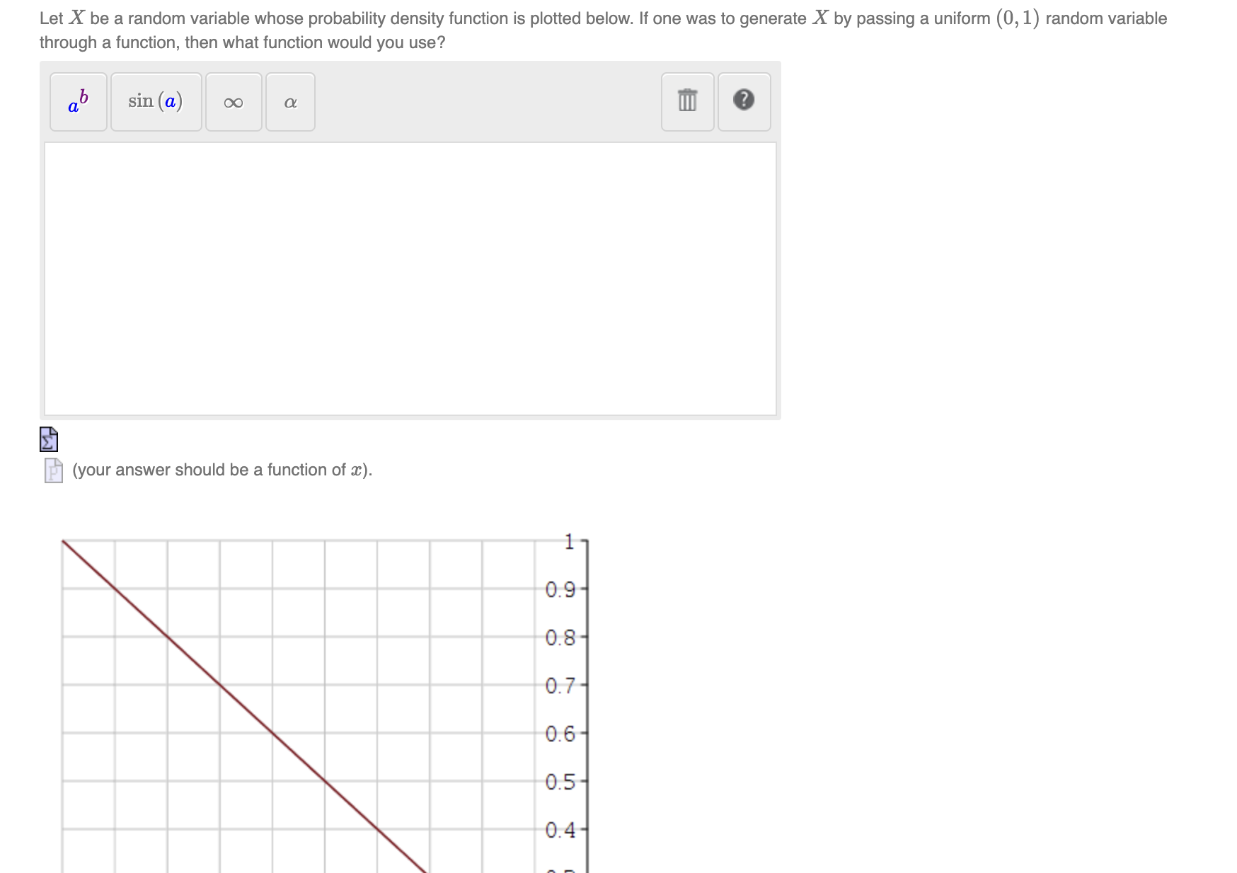 Solved Let x ﻿be a random variable whose probability density | Chegg.com