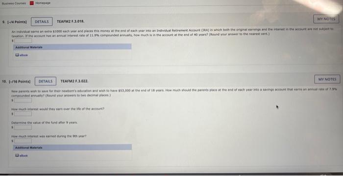 Solved Artatianat 1tateriais 0. [-/16 Peints] TENM2 1.3022. | Chegg.com