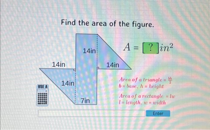 Solved Find the area of the figure. | Chegg.com