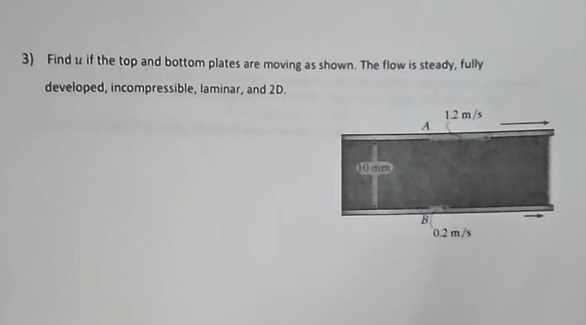 Solved Find u ﻿if the top and bottom plates are moving as | Chegg.com