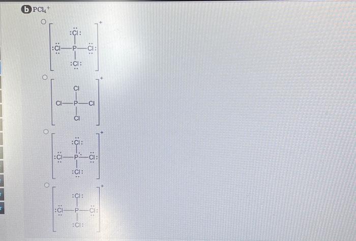 Solved (b) PCl4+ | Chegg.com