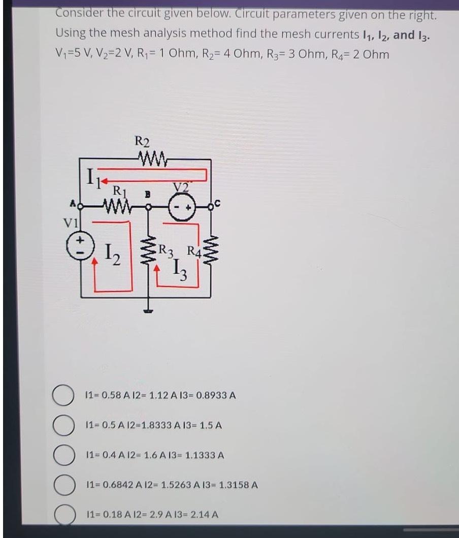 Solved Consider the circuit given below. Circuit parameters | Chegg.com