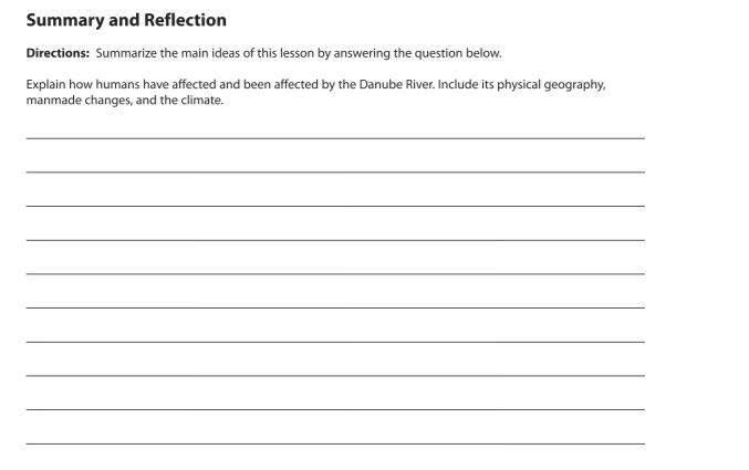 Summary and Reflection Directions: Summarize the main | Chegg.com