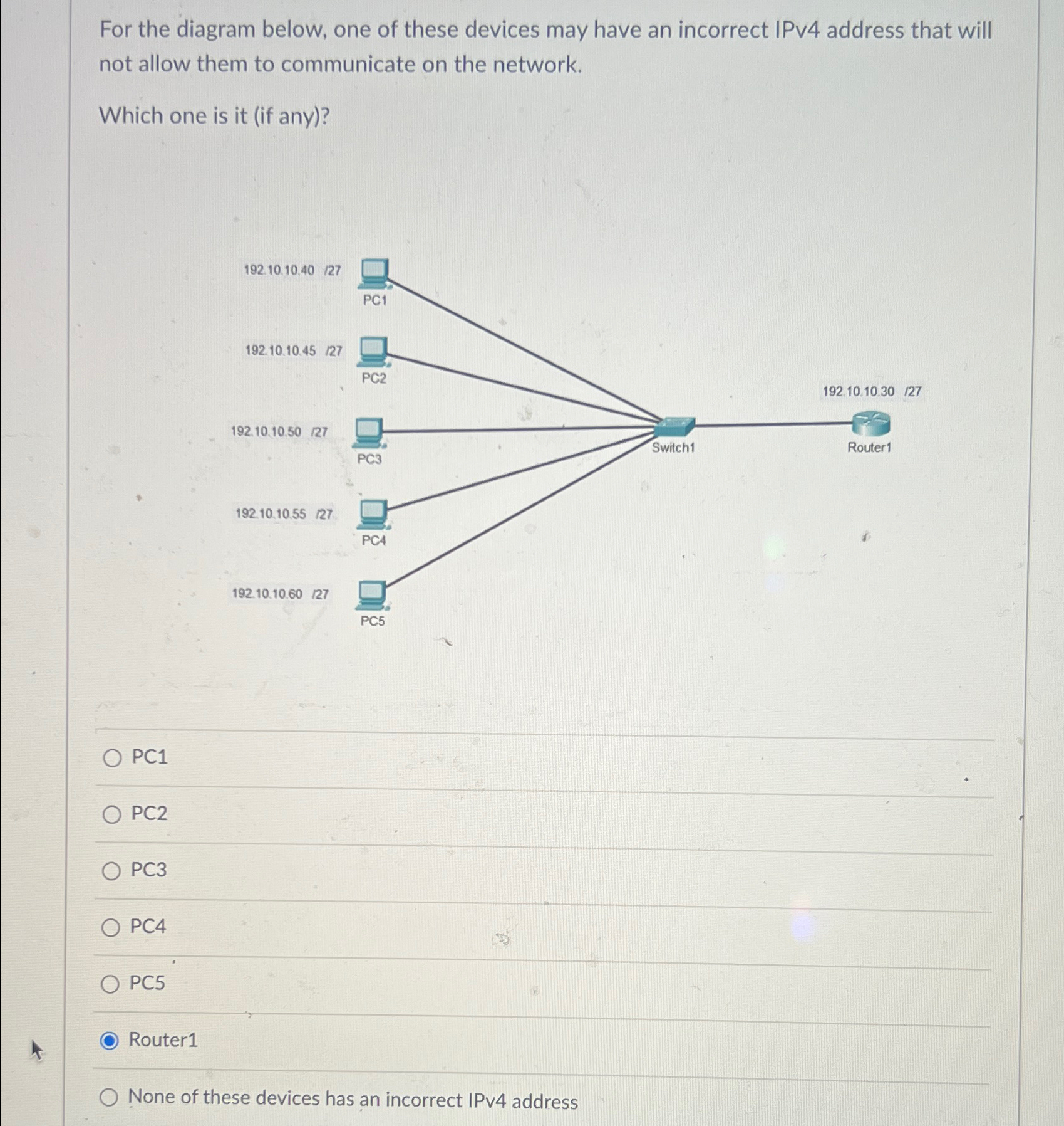 Solved Question 5For the diagram below, one of these devices | Chegg.com