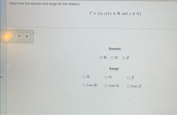 Solved Determine the domain and range for the relation. | Chegg.com