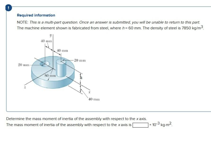 Solved Required information NOTE: This is a multi-part | Chegg.com