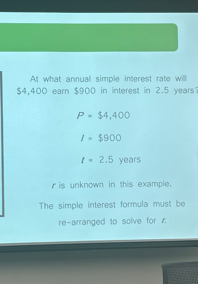 Solved At what annual simple interest rate will $4,400 ﻿earn | Chegg.com