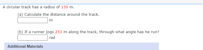 Solved A circular track has a radius of 130m.(a) ﻿Calculate | Chegg.com