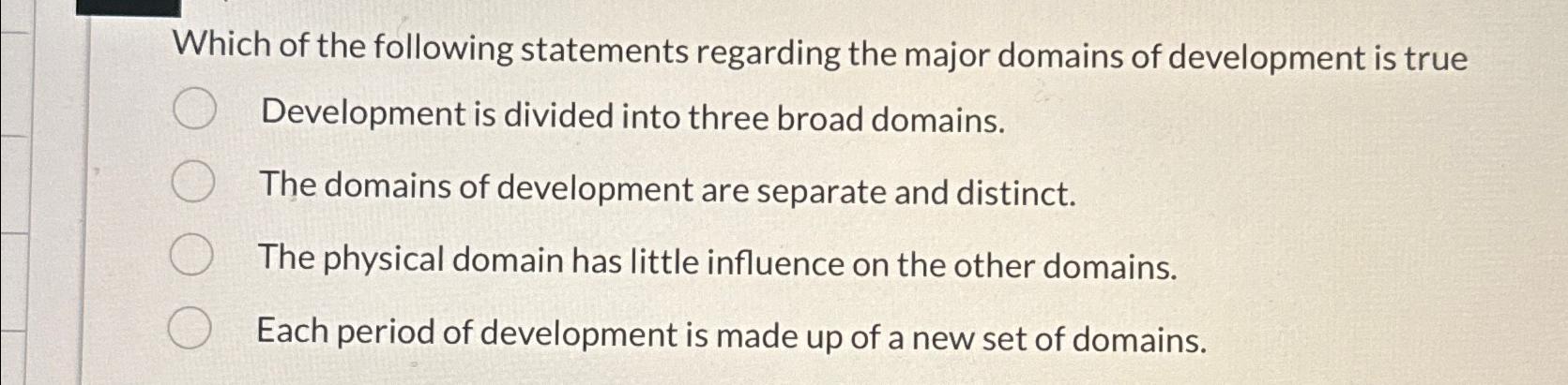 Solved Which of the following statements regarding the major | Chegg.com