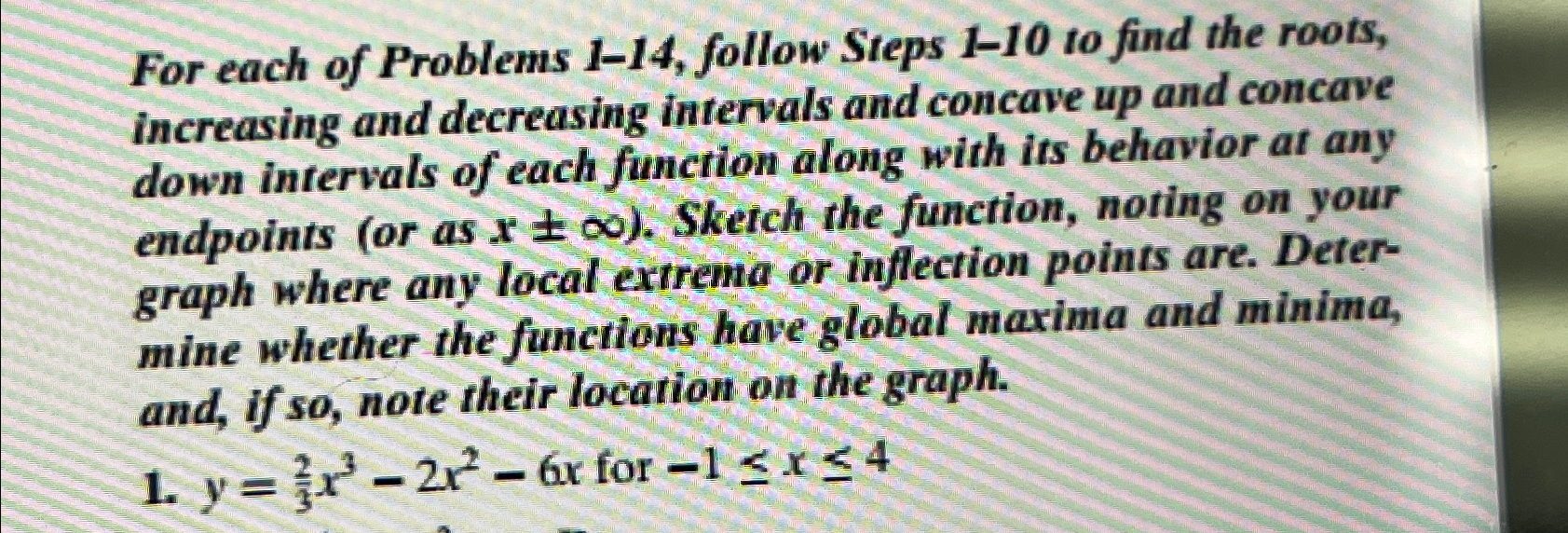 Solved For each of Problems 1-14, ﻿follow Steps 1-10 ﻿to | Chegg.com