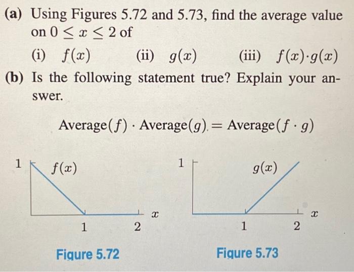 (a) Using Figures 5.72 and 5.73 , find the average | Chegg.com