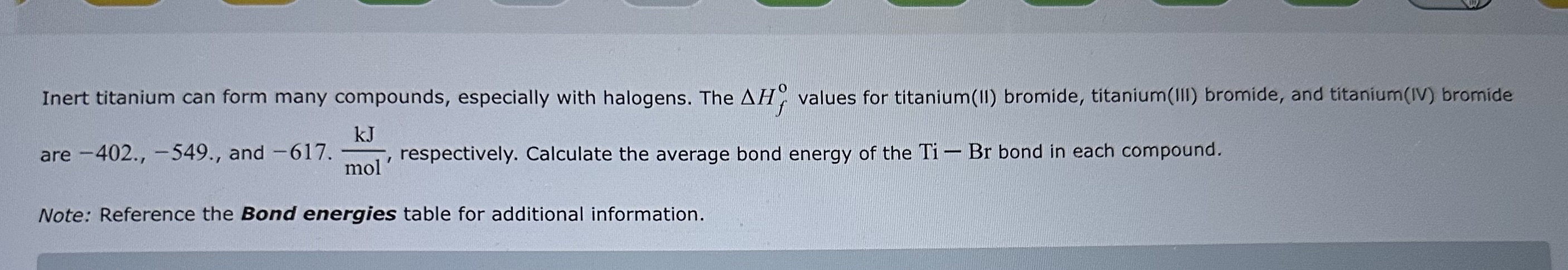 Inert titanium can form many compounds, especially | Chegg.com