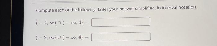 Solved Compute each of the following. Enter your answer | Chegg.com