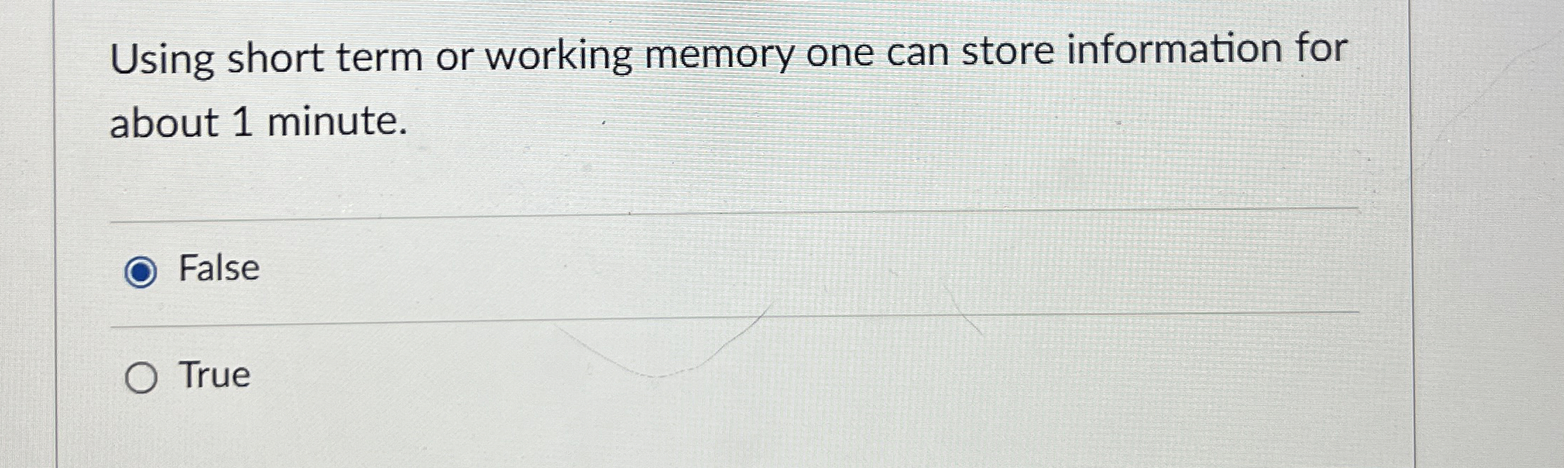 Solved Using short term or working memory one can store | Chegg.com
