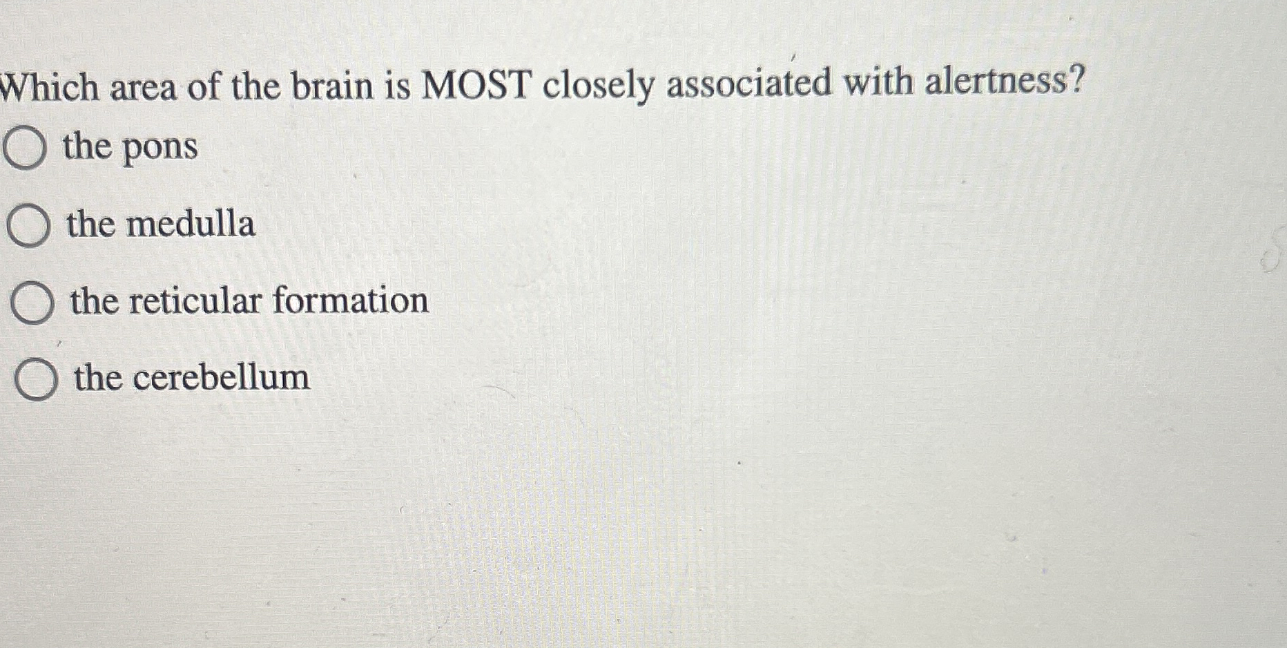Solved Which area of the brain is MOST closely associated | Chegg.com