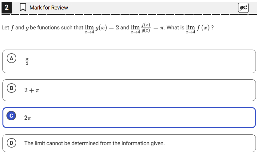 [Solved]: Let f and g be functions such that lim_(x->4)g