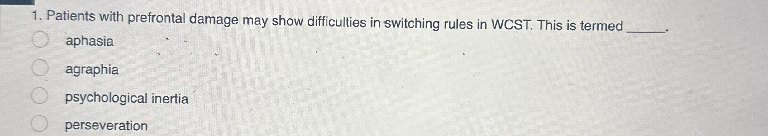 Solved Patients with prefrontal damage may show difficulties | Chegg.com