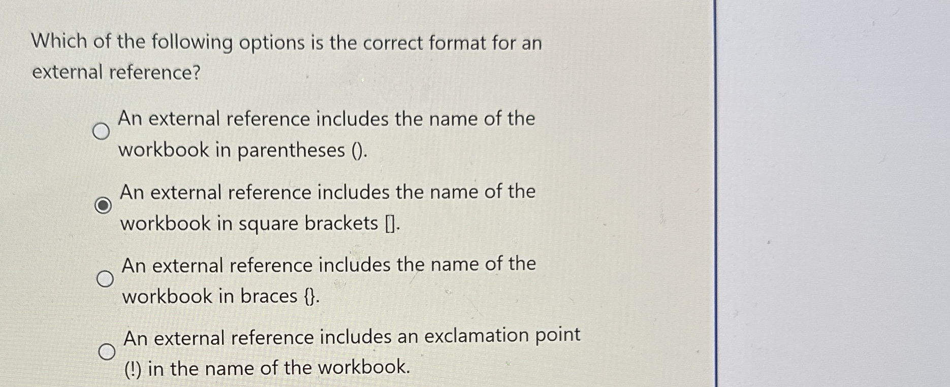 Solved Which of the following options is the correct format | Chegg.com