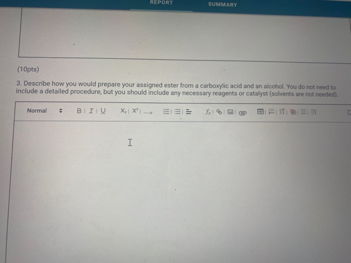 Solved REPORT SUMMARY Are you completing this experiment | Chegg.com