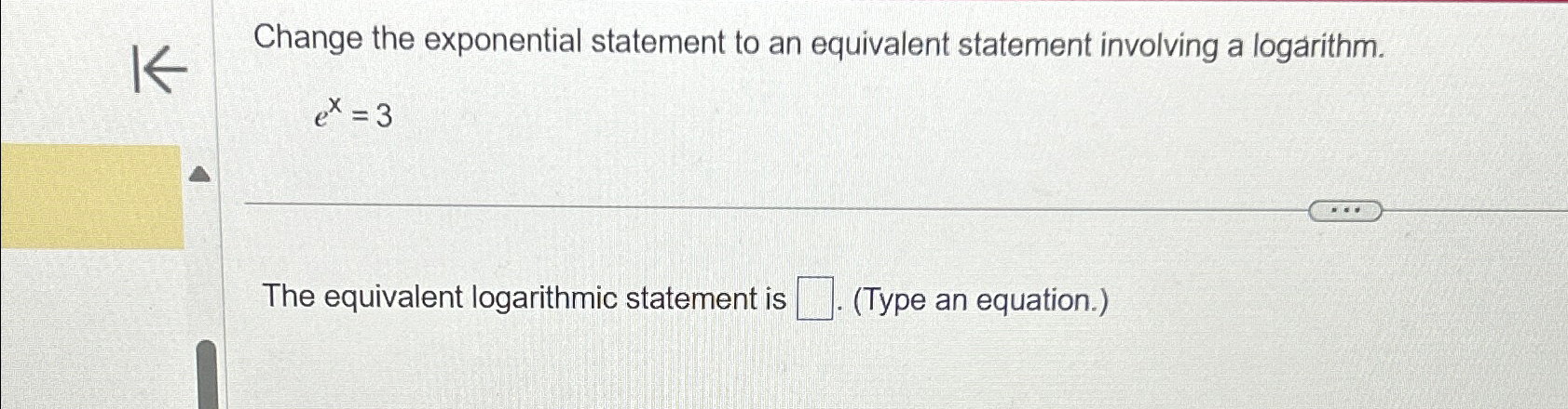 Solved Change the exponential statement to an equivalent | Chegg.com