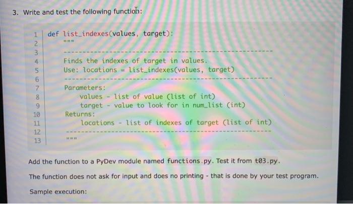 Solved 3. Write and test the following functioh: Add the | Chegg.com
