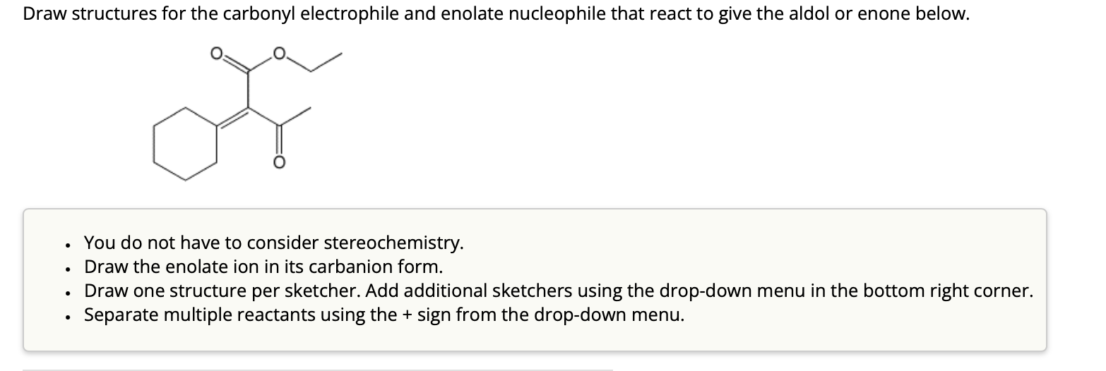 Solved Draw structures for the carbonyl electrophile and | Chegg.com