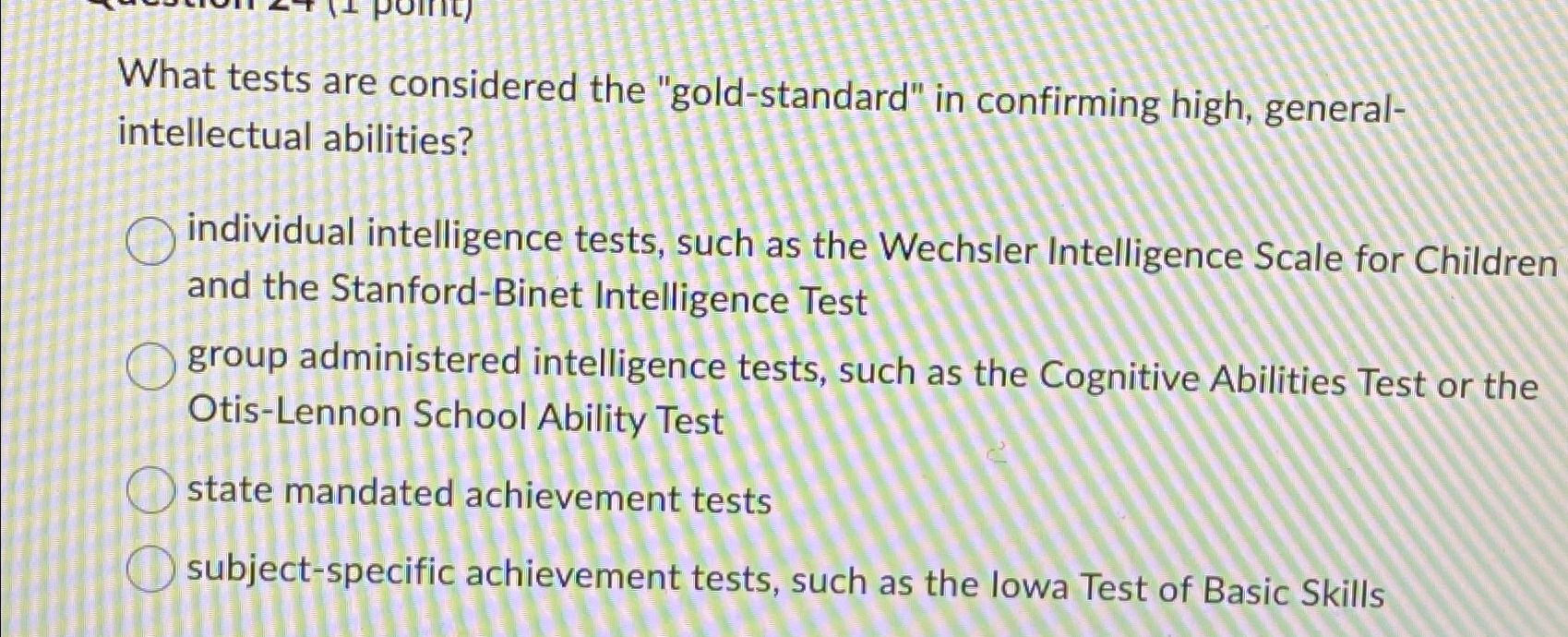 Solved What tests are considered the "gold-standard" in | Chegg.com