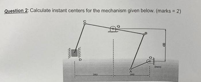 Solved Question 2: Calculate instant centers for the | Chegg.com