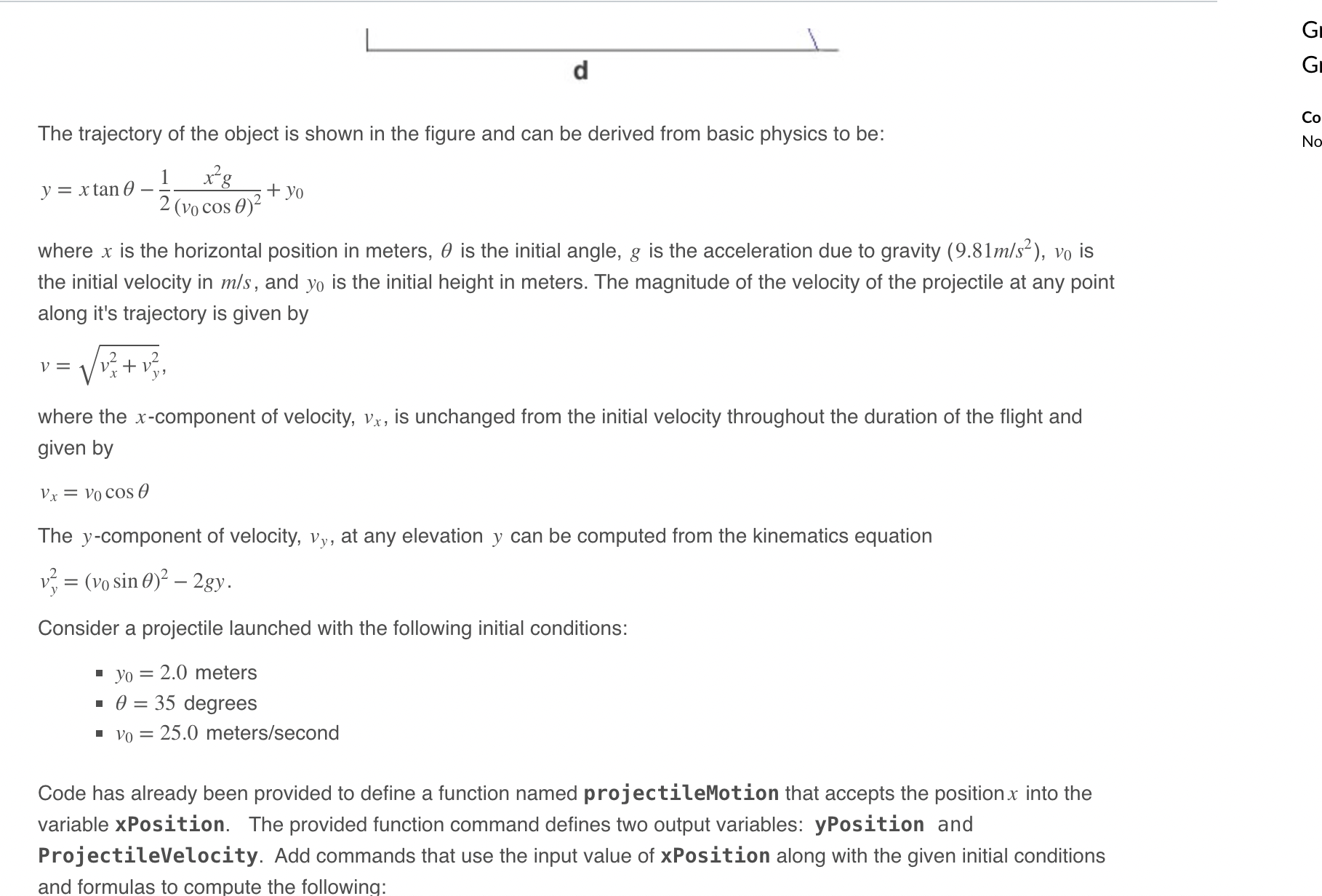 Solved The trajectory of the object is shown in the figure | Chegg.com