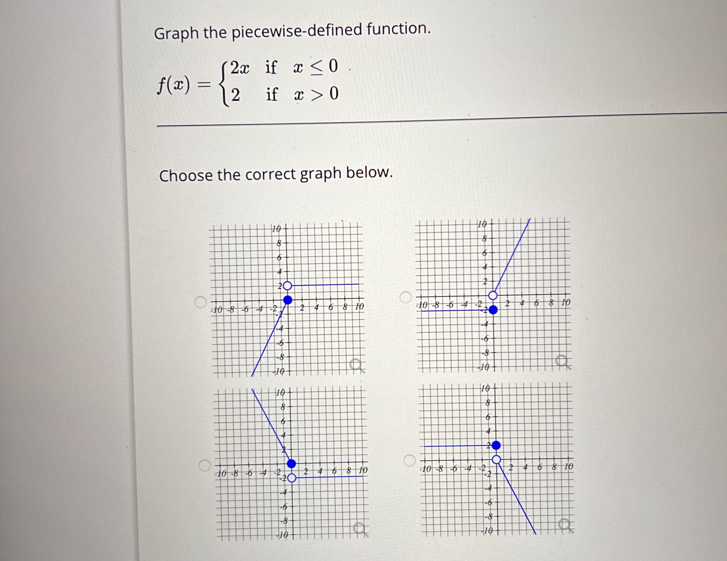 Solved Graph the piecewise-defined | Chegg.com