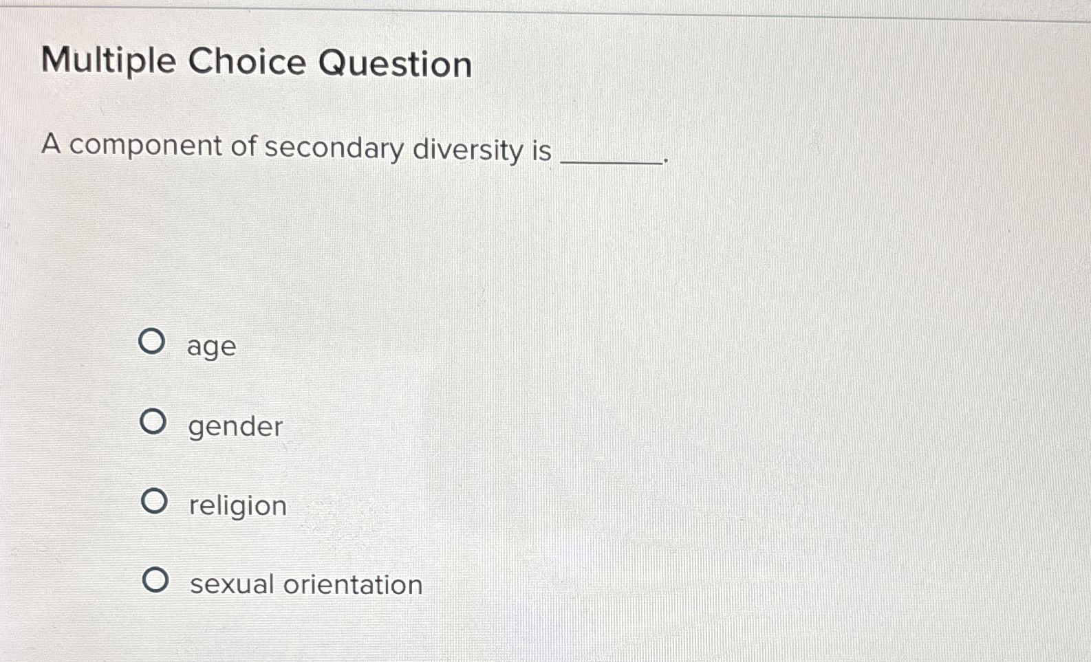 Solved Multiple Choice QuestionA component of secondary | Chegg.com
