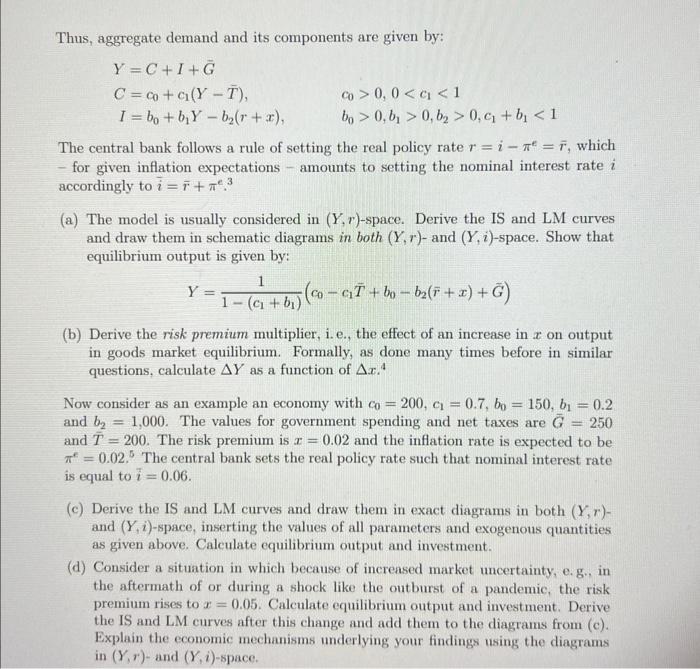 Solved 7.3) This exercise also considers the extended IS-LM | Chegg.com