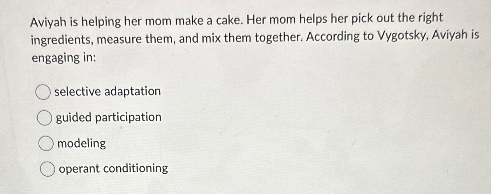 Solved Aviyah is helping her mom make a cake. Her mom helps | Chegg.com