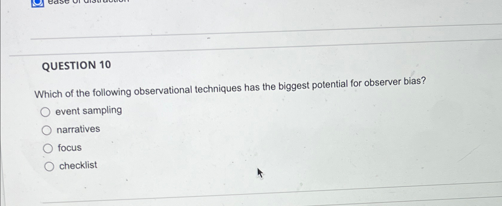 Solved QUESTION 10Which of the following observational | Chegg.com