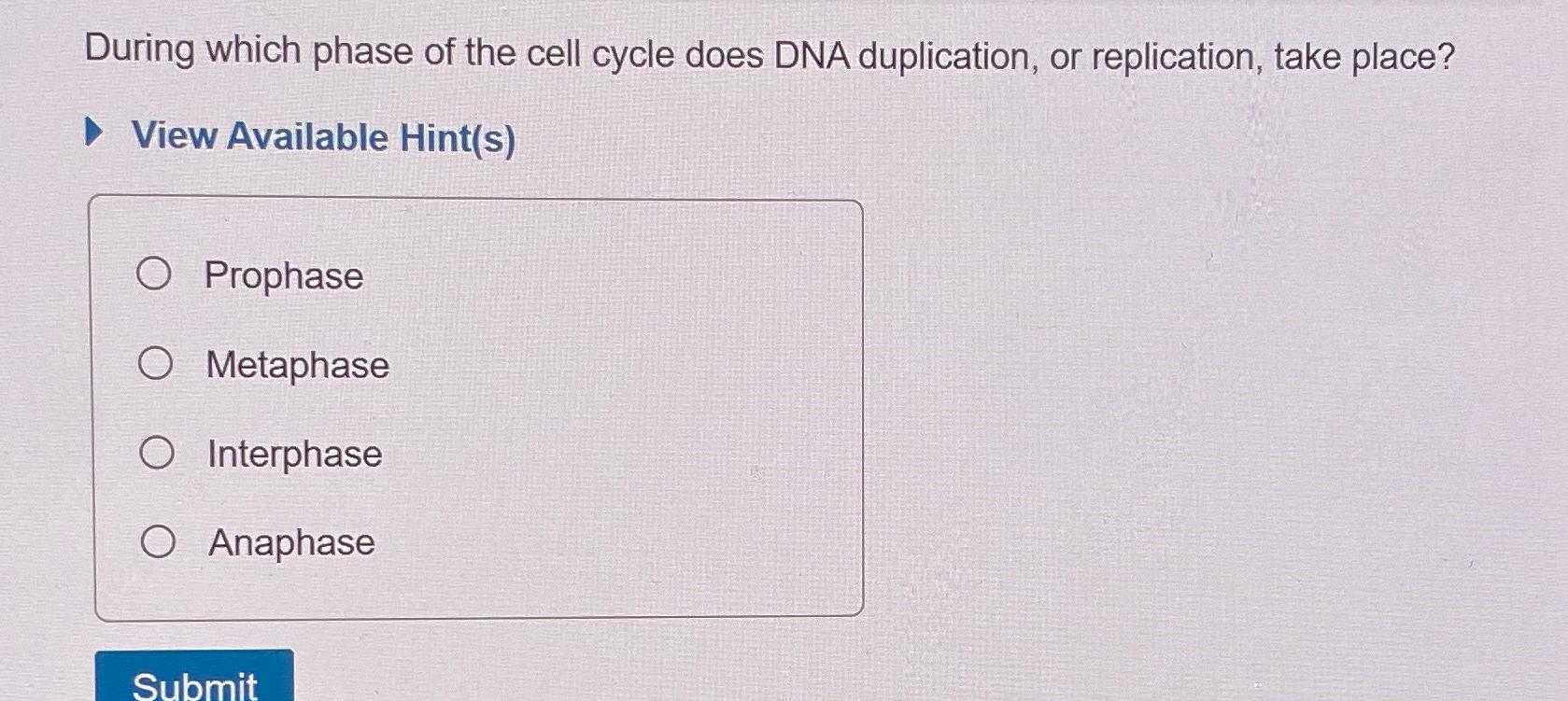 Solved During which phase of the cell cycle does DNA | Chegg.com