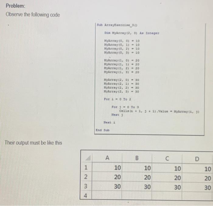 Solved Problem: Observe the following code Sub | Chegg.com